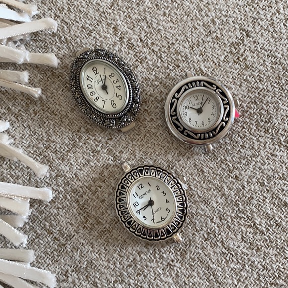 Geneva | Accessories | New Engraved Silver Watch Face Findings Bundle ...
